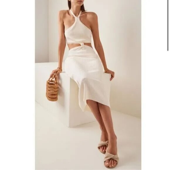 cult gaia | Dresses | Cult Gaia Cameron Knit Halter Dress Size S Nwt ...